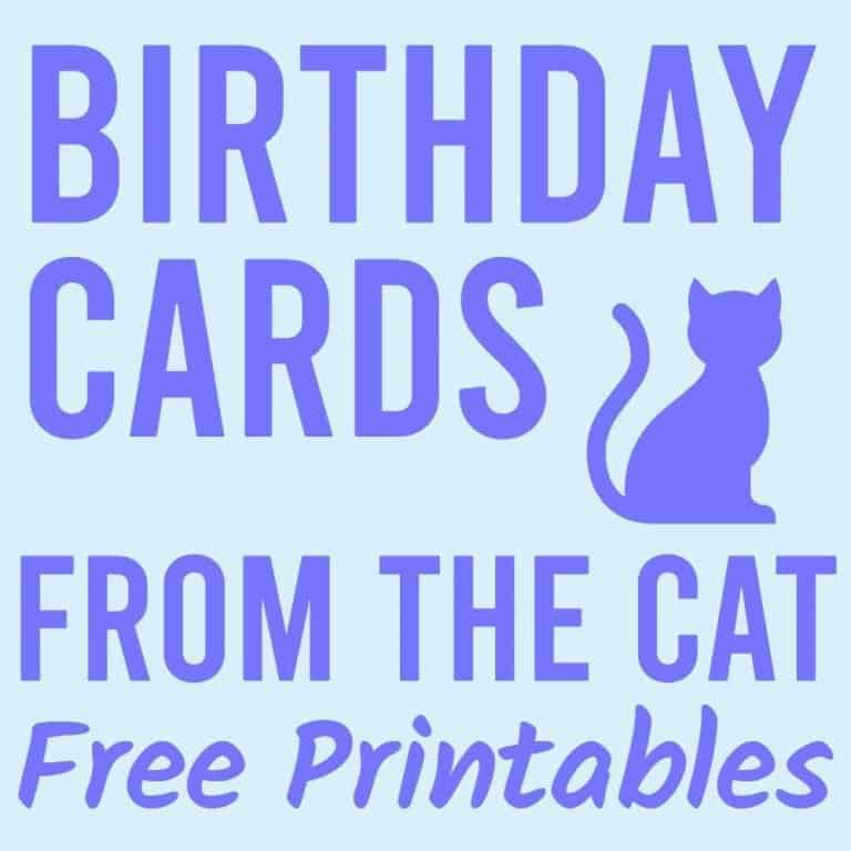 Birthday Cards from the Cat (Free Printables) | Parties Made Personal