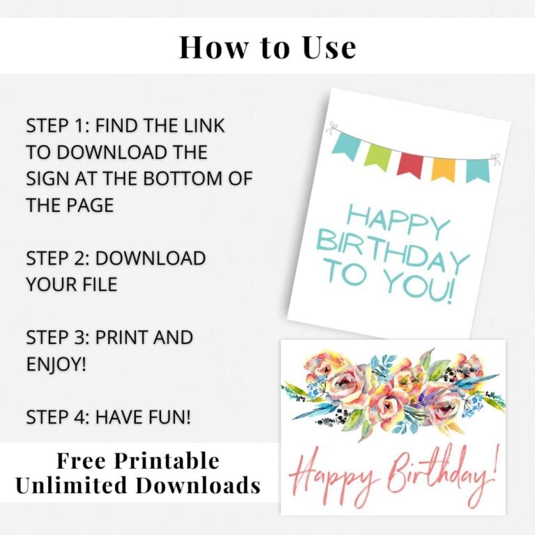 23 Free Printable Happy Birthday Signs | Parties Made Personal
