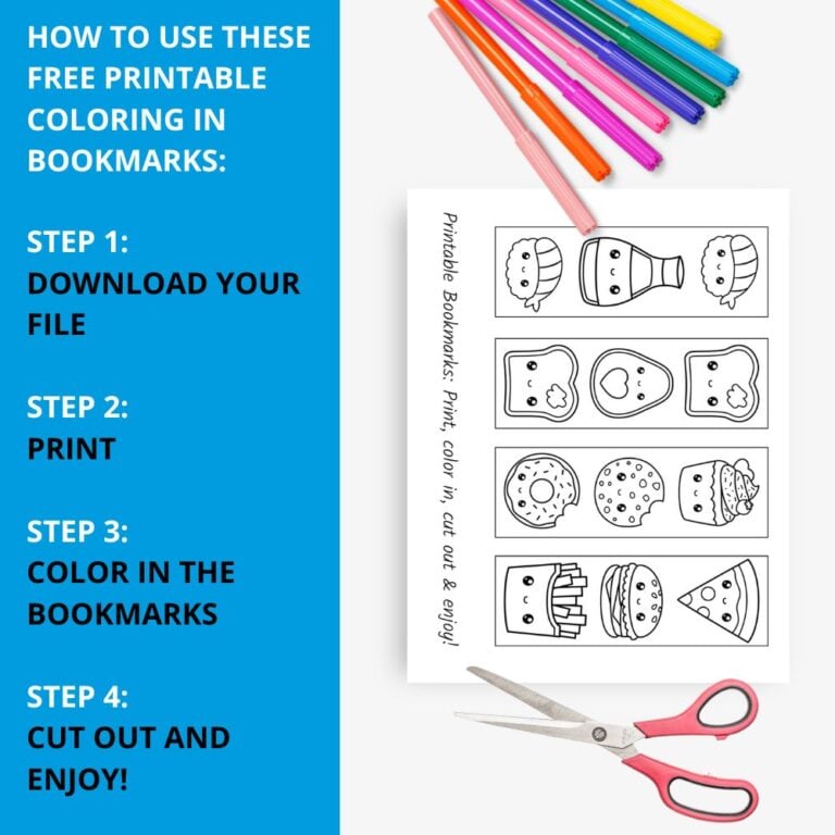 52 FREE Printable Bookmarks to Color for Adults & Kids | Parties Made ...