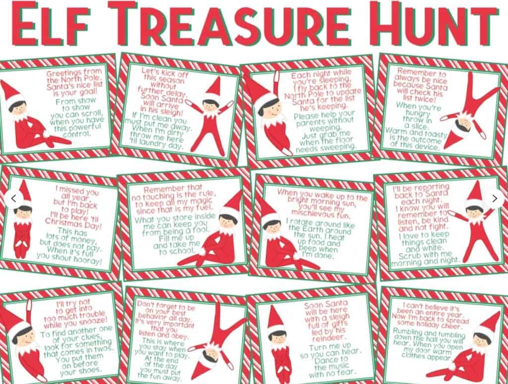 Elf on the Shelf Scavenger Hunt Free Printables | Parties Made Personal