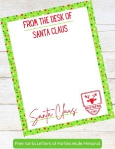 From the Desk of Santa Claus - Free Printable Santa Letterheads ...