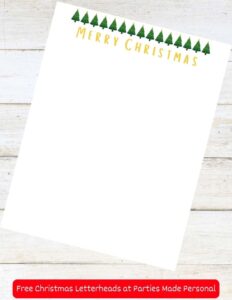 Free Christmas Letterhead Templates for 2024 | Parties Made Personal