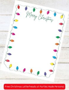 Free Christmas Letterhead Templates for 2024 | Parties Made Personal