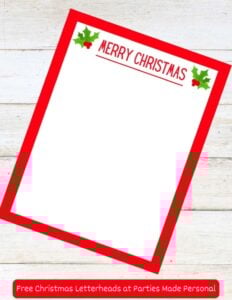 Free Christmas Letterhead Templates for 2024 | Parties Made Personal