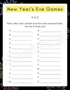17 New Years Eve Games for Kids - Free Printables | Parties Made Personal