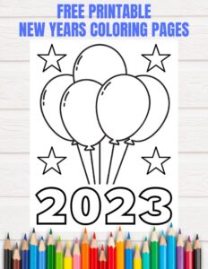 New Years Coloring Pages: Free Printables 2023 | Parties Made Personal
