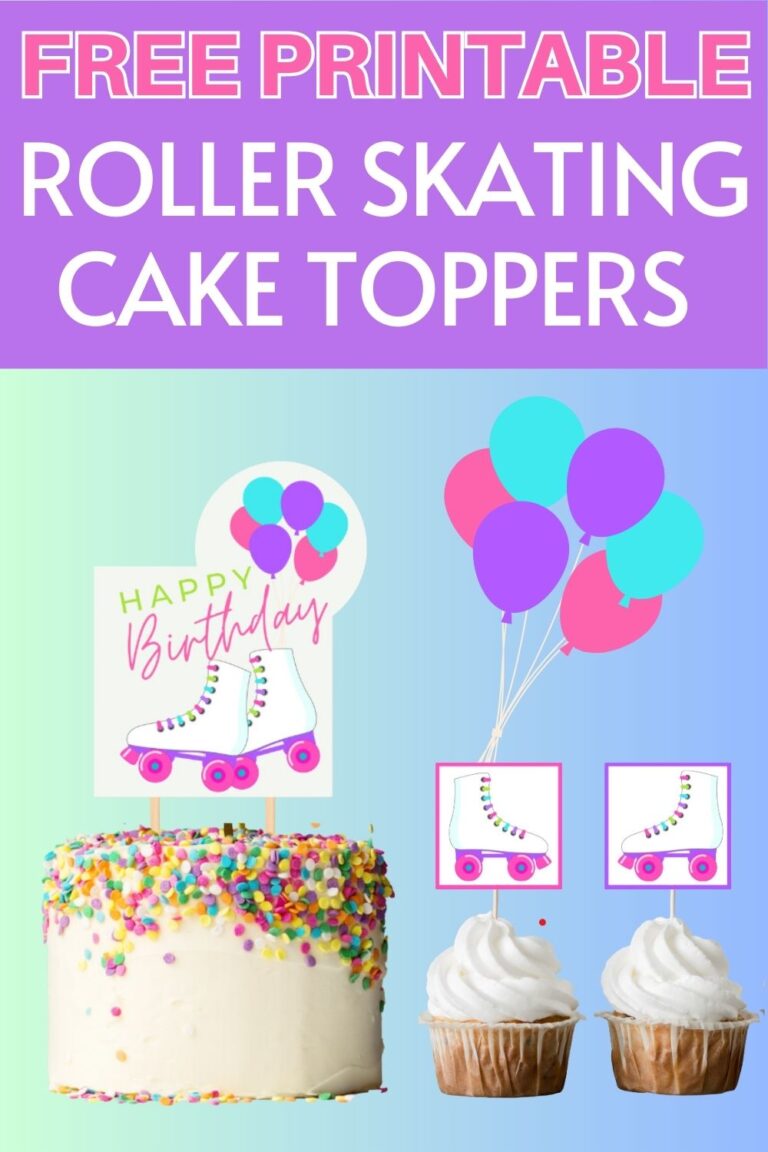 Free Printable Roller Skating Cake Toppers | Parties Made Personal