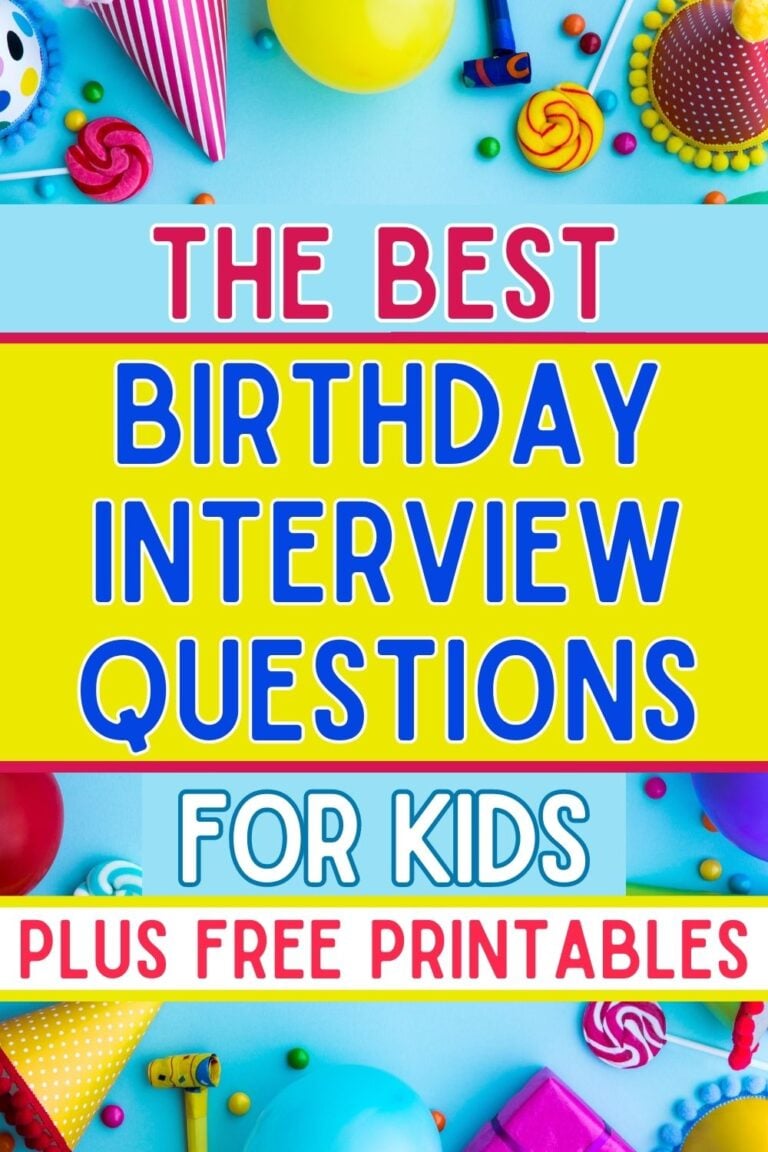 Free Printable Birthday Interview Questions for Kids (and Adults ...