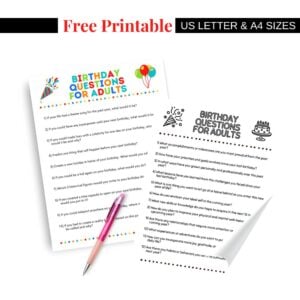 Best Birthday Questions for Adults (Free Printables) | Parties Made ...