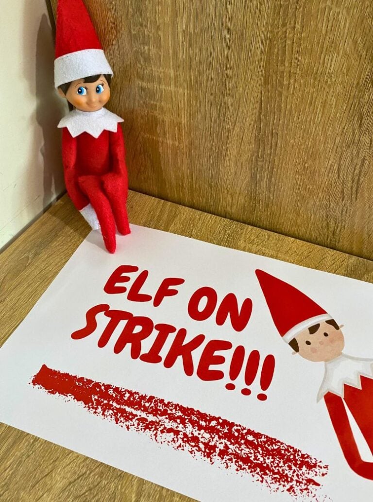 Free Printable Elf on Strike Signs for Bad Behavior | Parties Made Personal