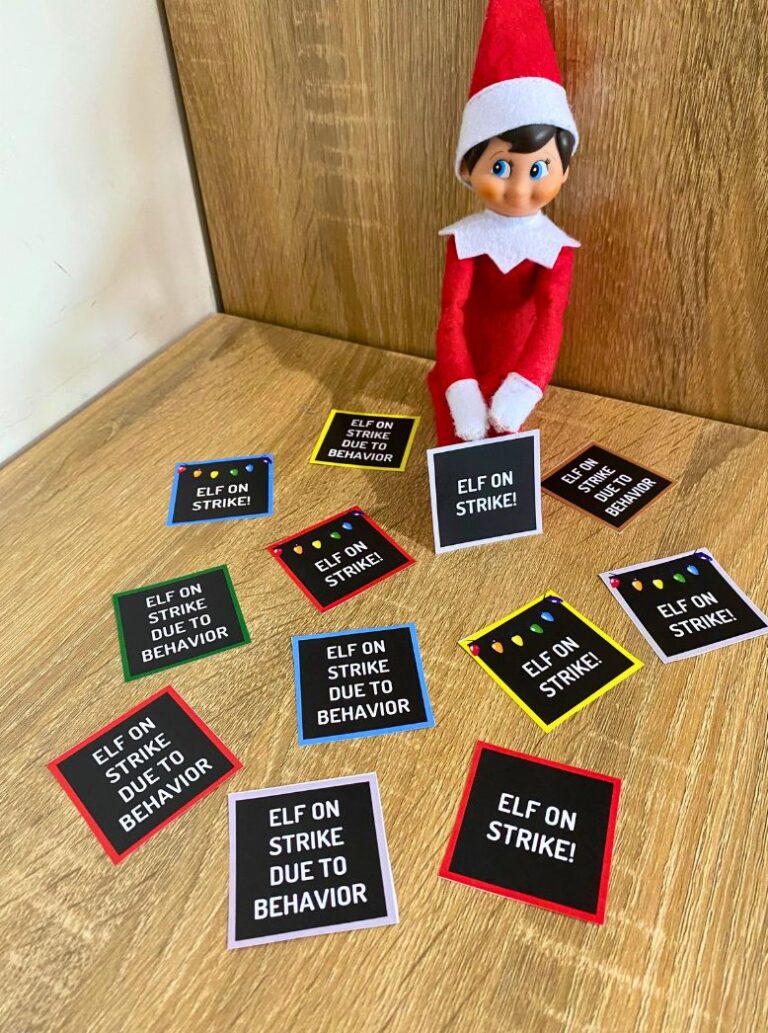 Free Printable Elf on Strike Signs for Bad Behavior | Parties Made Personal