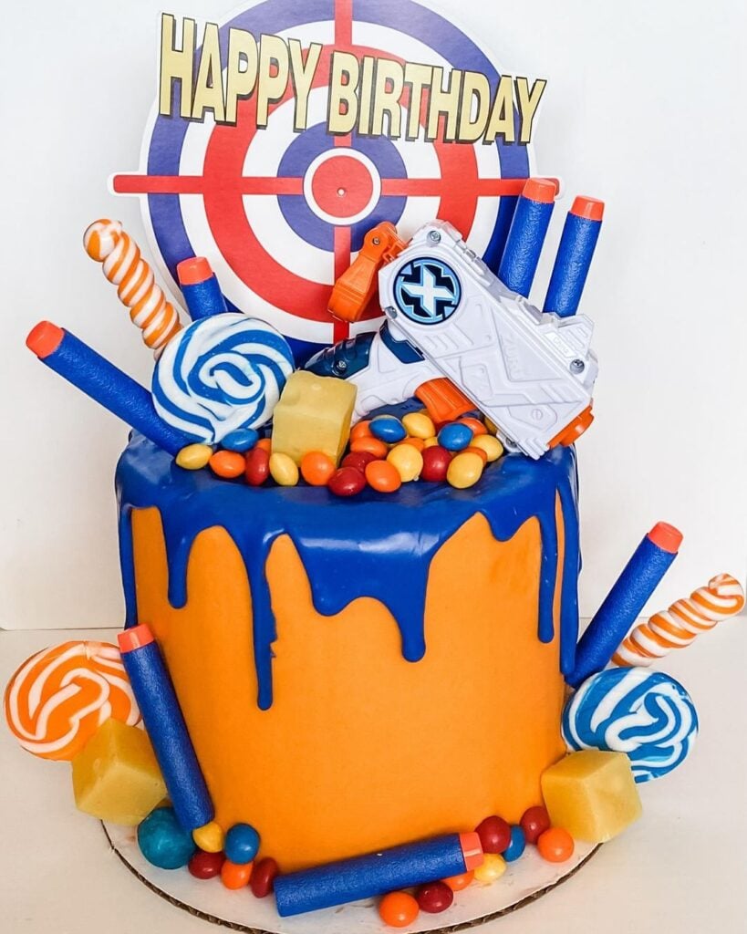Best Nerf Cake Ideas plus Nerf Cupcakes, Donuts, Cake Pops | Parties ...