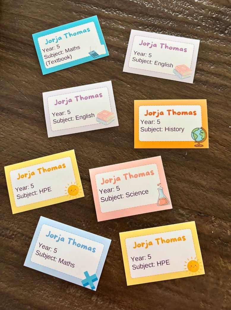 DIY Back to School Book Labels | Parties Made Personal